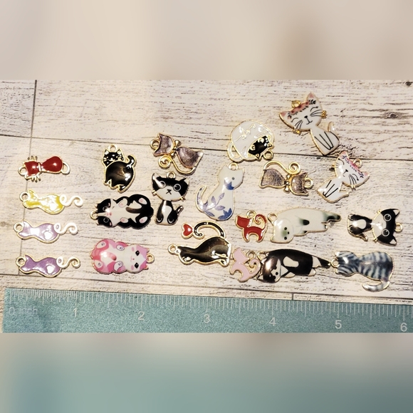 Office | Set Of 21 Assorted Super Cute Frisky Cat Charms | Poshmark